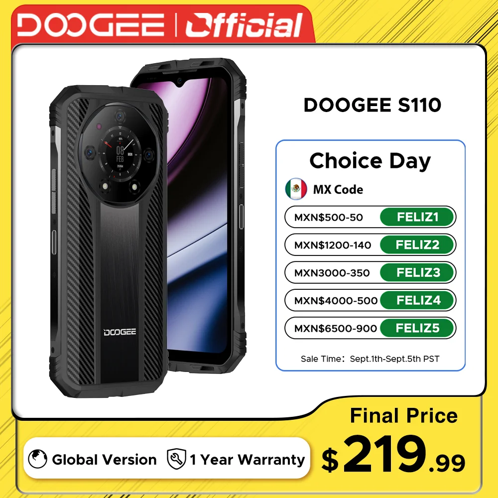 World-Premiere-DOOGEE-S110-Rugged-Phone-6-58-FHD-Waterdrop-Screen-Helio ...