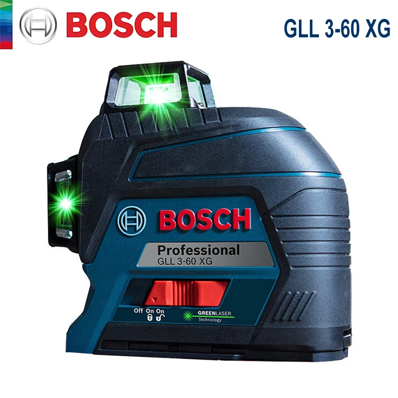 Bosch-GLL-3-60-XG-Laser-Level-12-Lines-Green-3D-Level-Self-Leveling-360 ...
