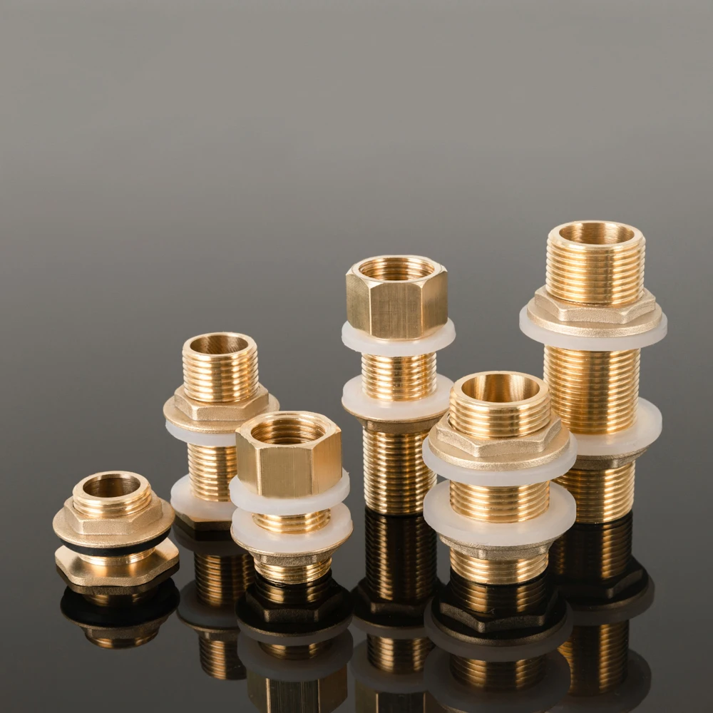 1-2-1-4-Brass-Water-Tank-Connector-Silicone-Gasket-Copper-Pipe-Fish ...