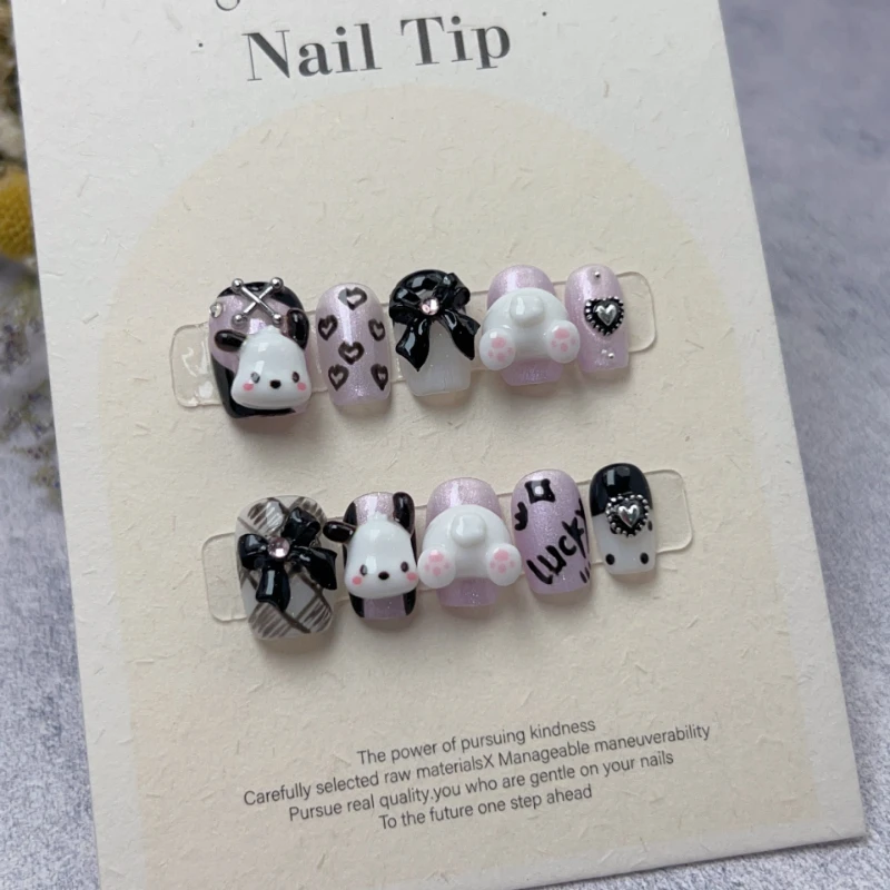 10Pcs-original-Handmade-kawaii-Pochacco-press-on-nails-cute-cartoon ...