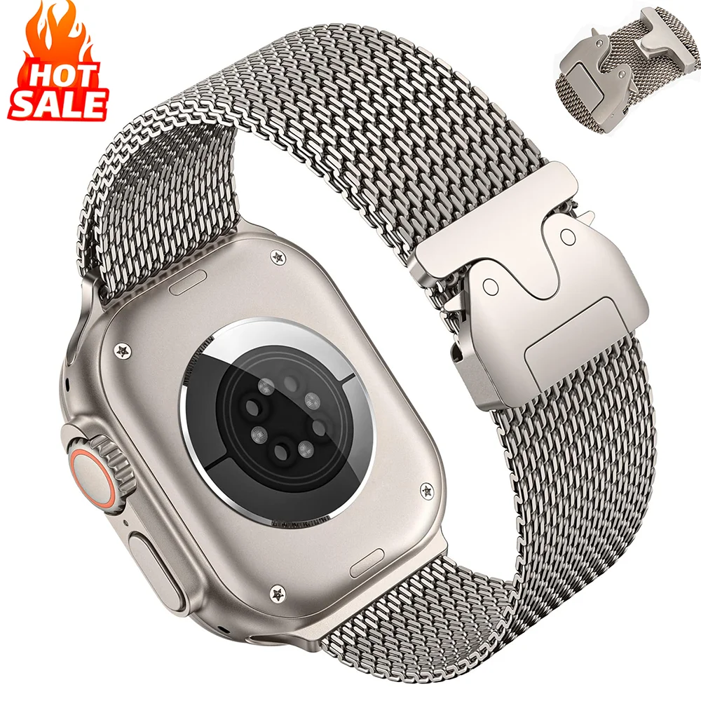 Titanium Strap for Apple watch band 45mm 46mm 49mm 42mm iWatch 44mm ...