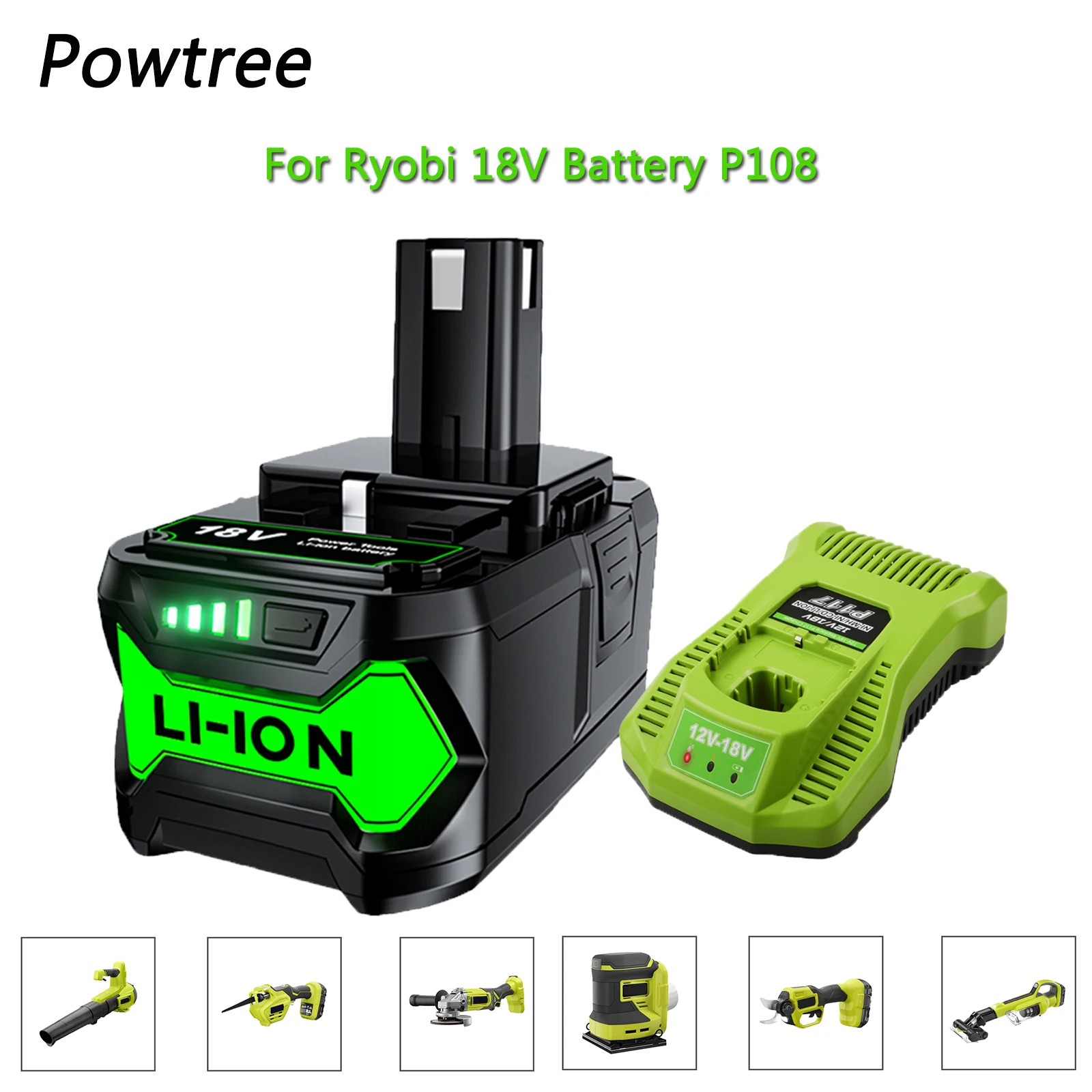 6000mah-Battery-Lithium-For-Ryobi-P108-P102-P103-P104-P105-Battery ...