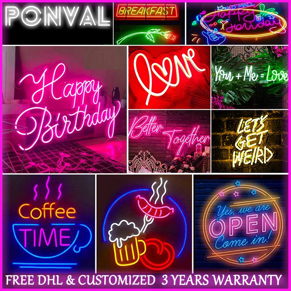 PONVAL-Custom-Sign-Neon-Light-Led-Signs-With-Remote-Control-Logo ...
