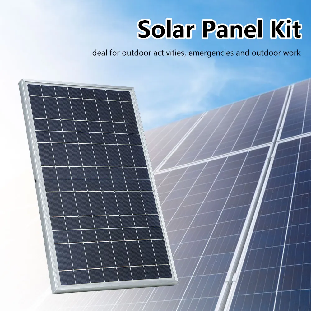 30W-PET-Solar-Panel-Kit-With-Alligator-Clip-IP65-Waterproof-Indoor ...