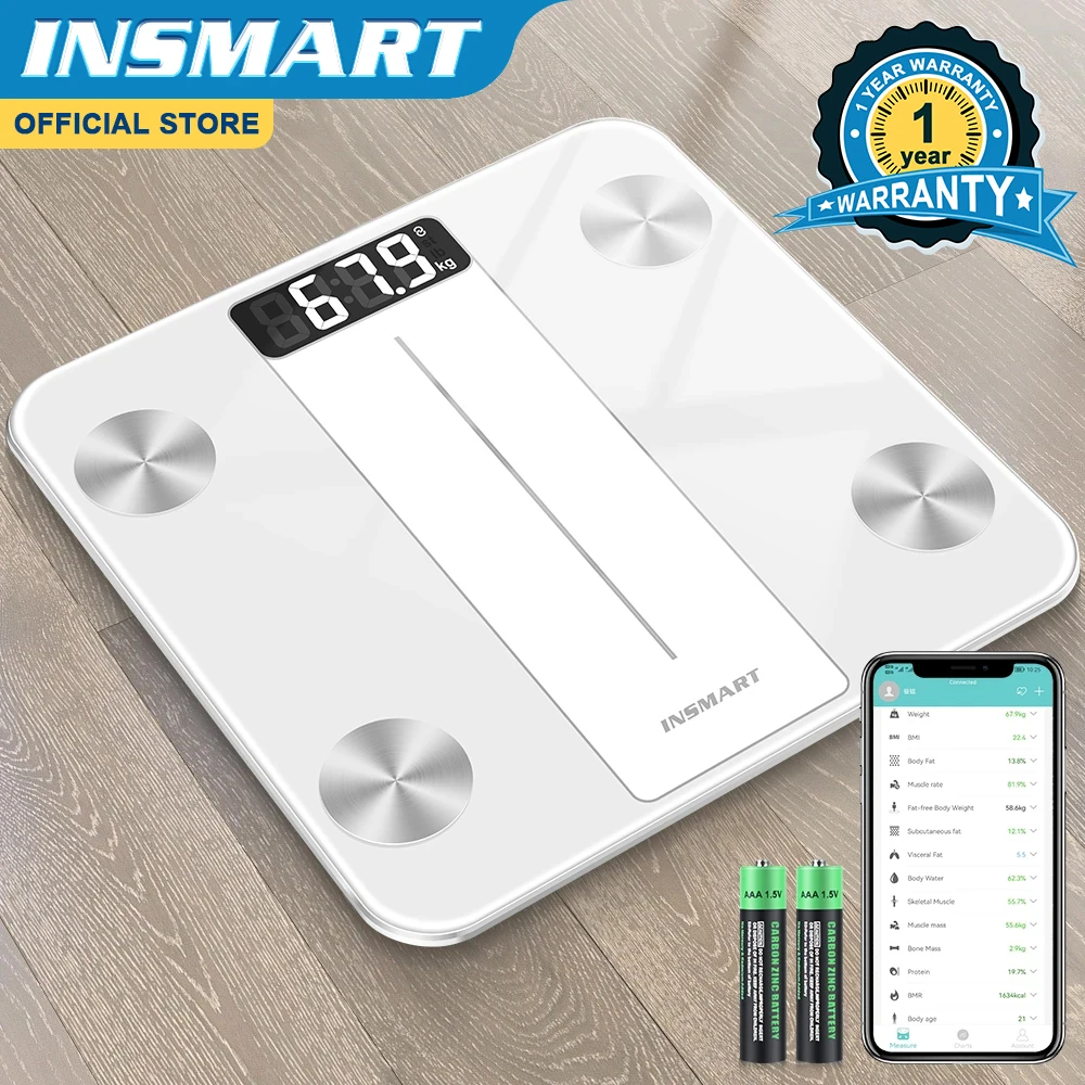 INSMART-Bathroom-Scale-Body-Weight-Balance-Scale-Digital-BMI-Body-Fat ...