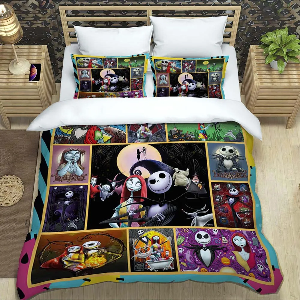 Nightmare-Before-Christmas-printing-quilt-cover-pillowcase-bedding-set ...