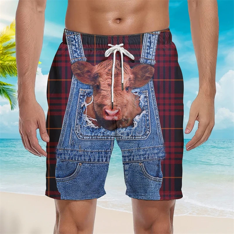 Cows-Chickens-Sheep-And-Pigs-3D-Printed-Short-Pants-Streetwear-Beach ...