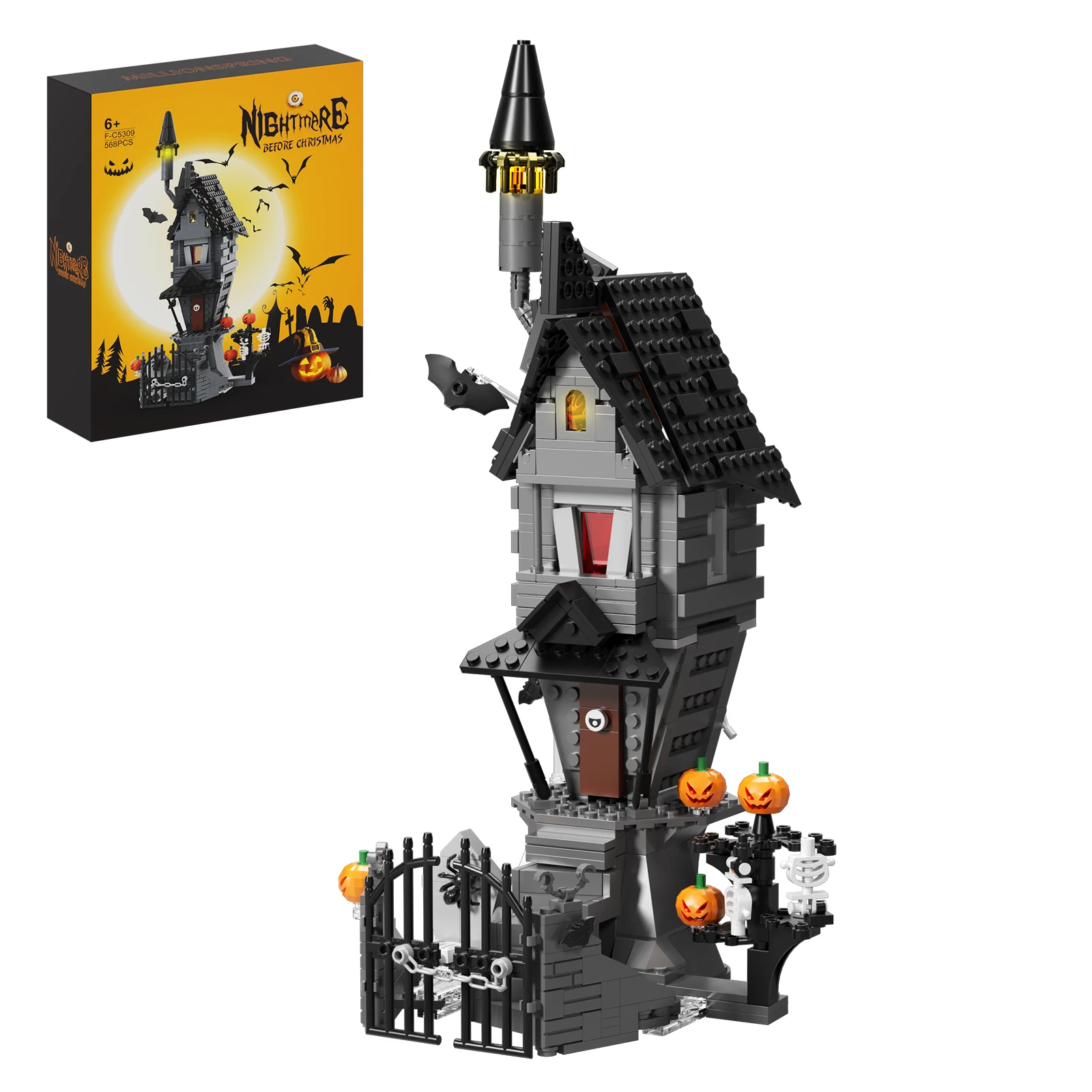 MOC-Movie-Nightmare-Christmas-Eve-Horror-House-Building-Blocks-Scary ...