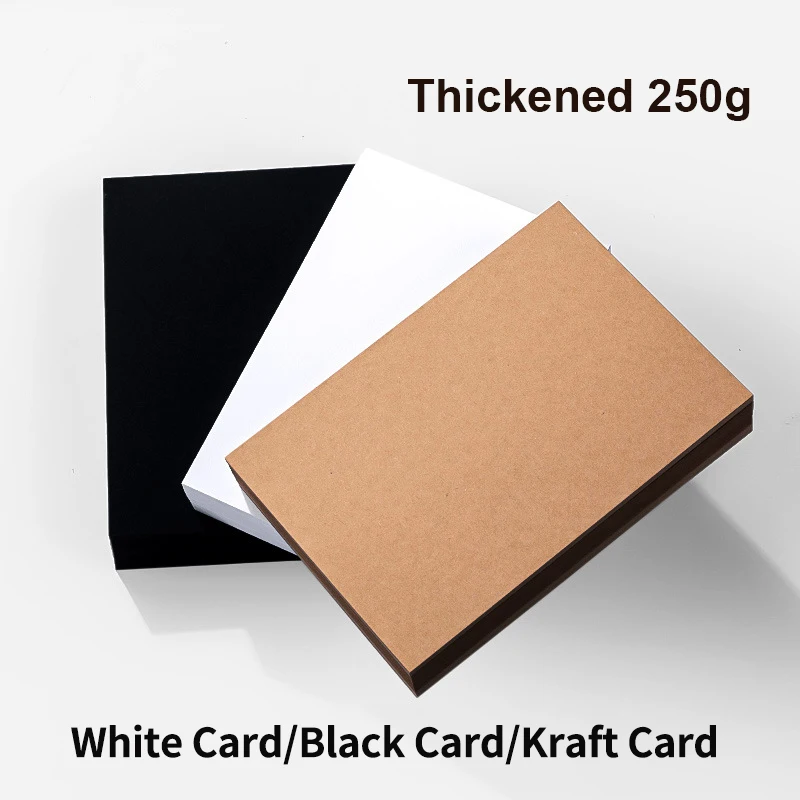 50/75/100Pcs Kraft Paper 250gsm Message Word Card paper DIY Gift ...