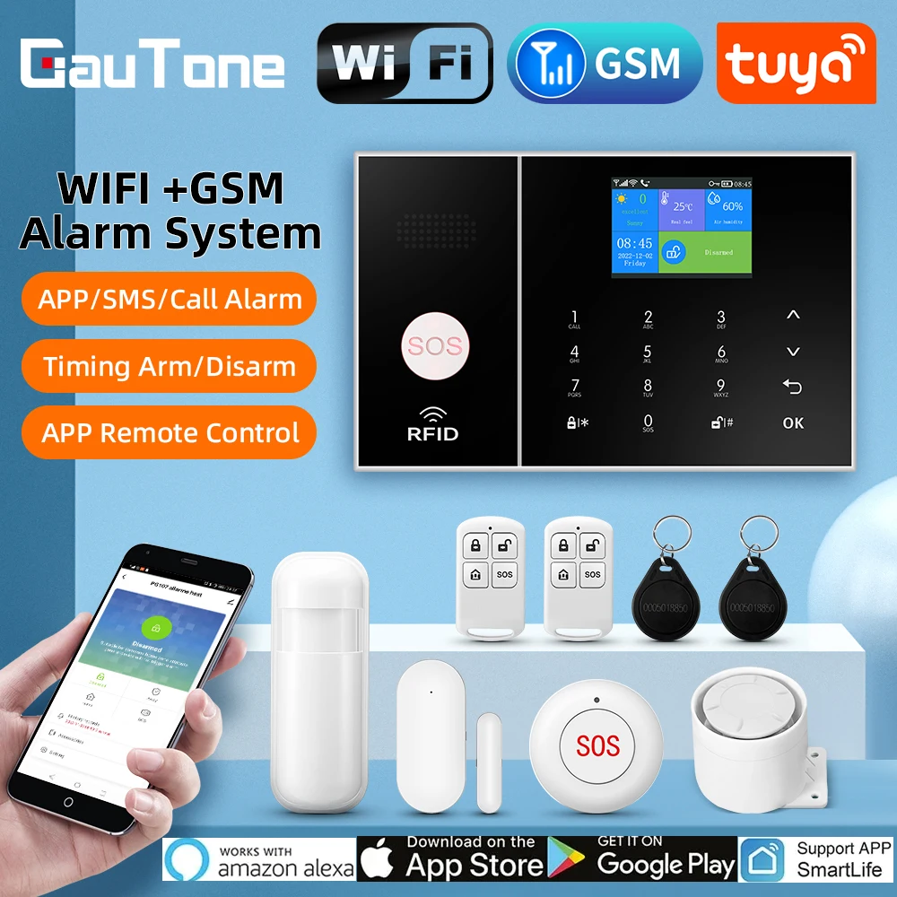 GauTone-Tuya-Smart-Home-Gsm-Wifi-Alarm-System-Home-Security-Smart-Life ...