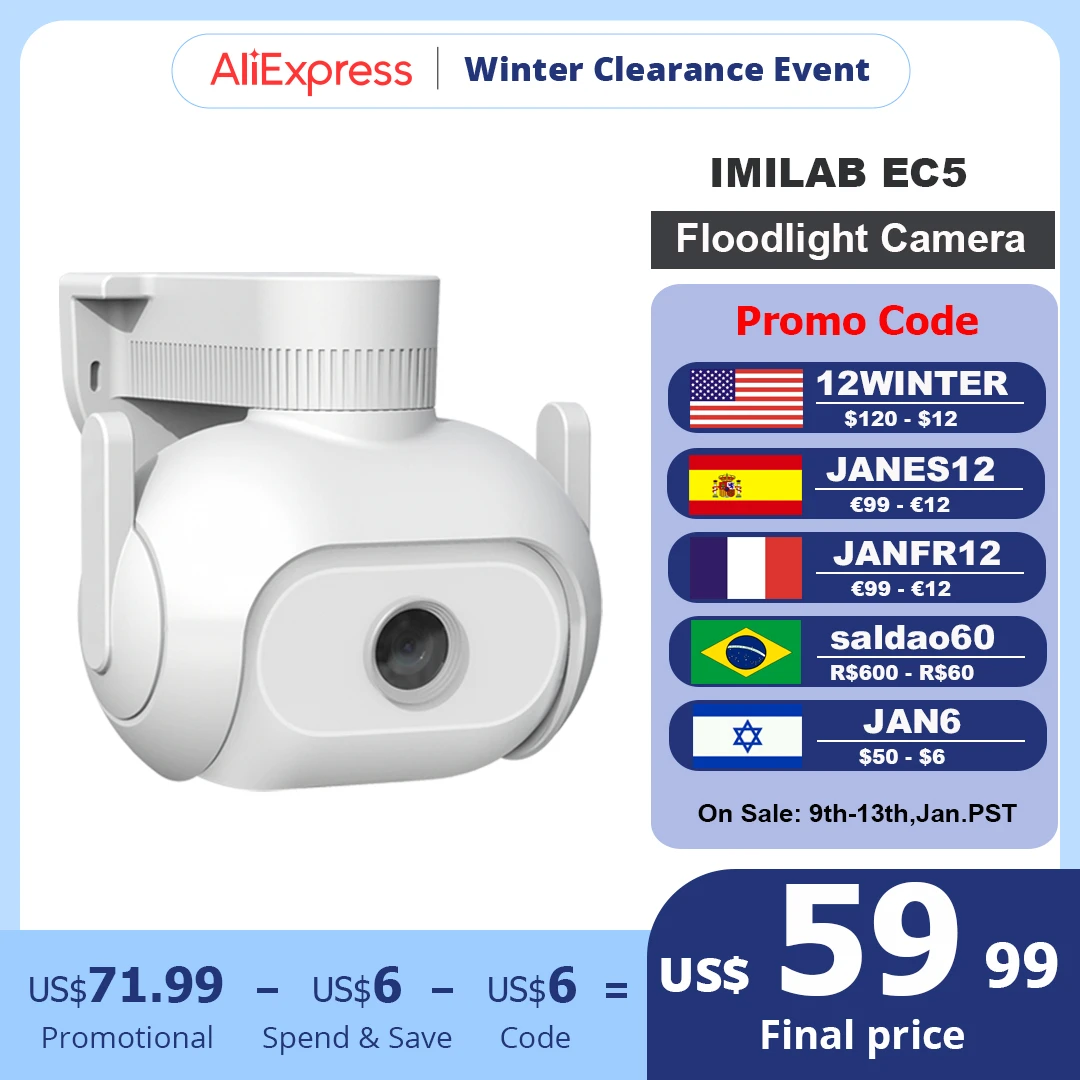 Imilab- Ec5 Wifi Smart Security System Kit, Outdoor Video Surveillance, Ip Wireless Mihome App ...