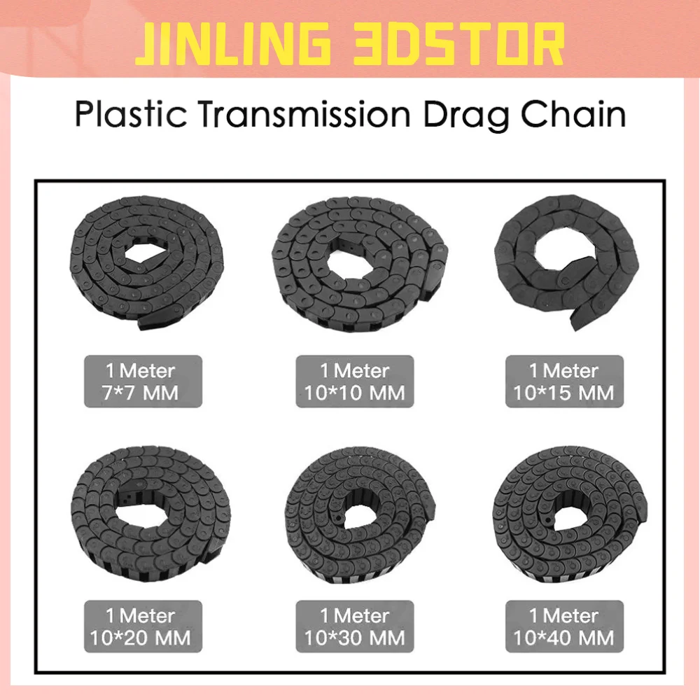 Plastic Transmission Drag Chain cnc kit mechanic Chain Wire Carrier end ...