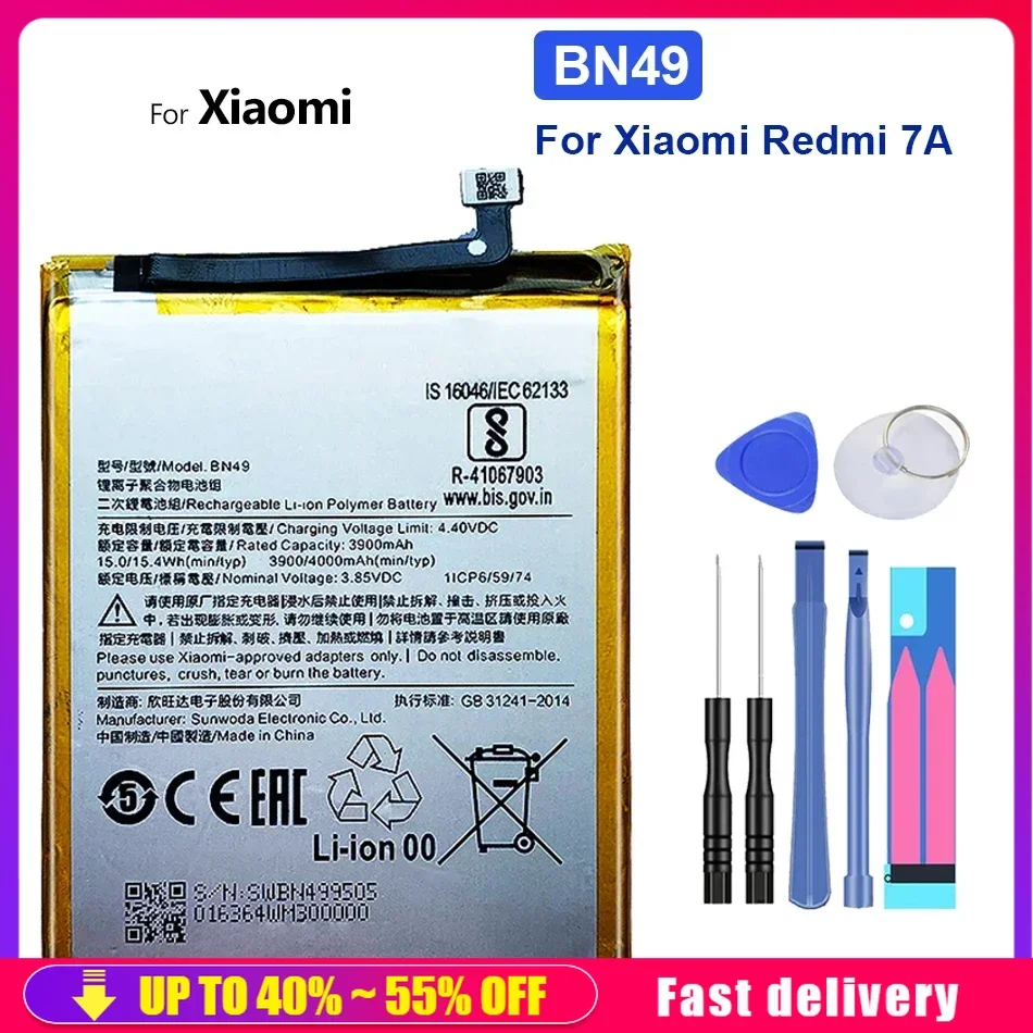Bater-as-de-tel-fono-m-vil-BN49-4000mAh-para-xiaomi-Mi-Redmi-7-A ...