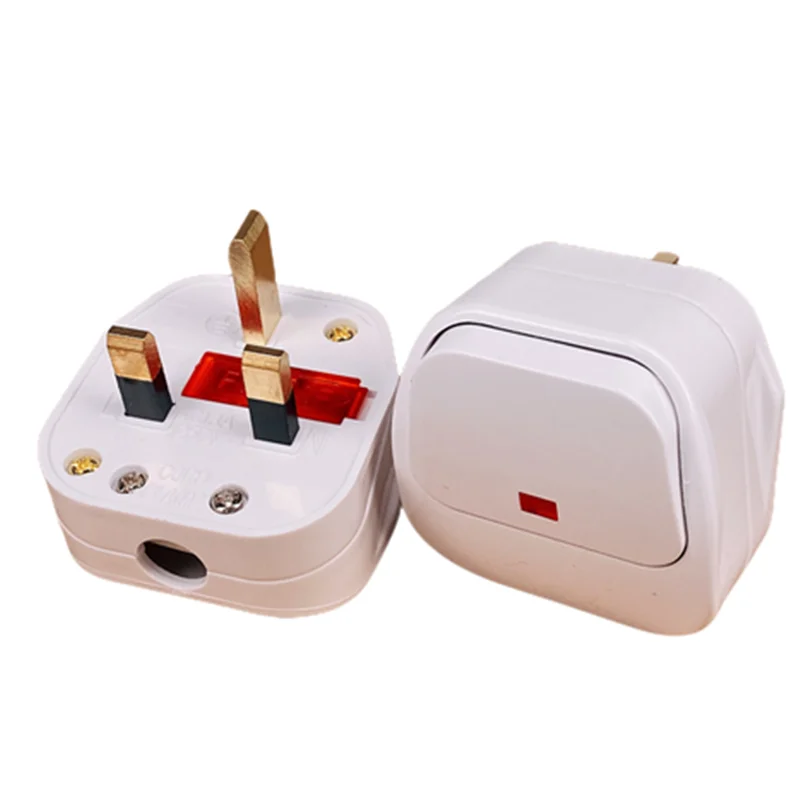 UK-3-Pin-Switch-250V-13A-AC-Power-Plug-With-Switch-Male-Electrical ...