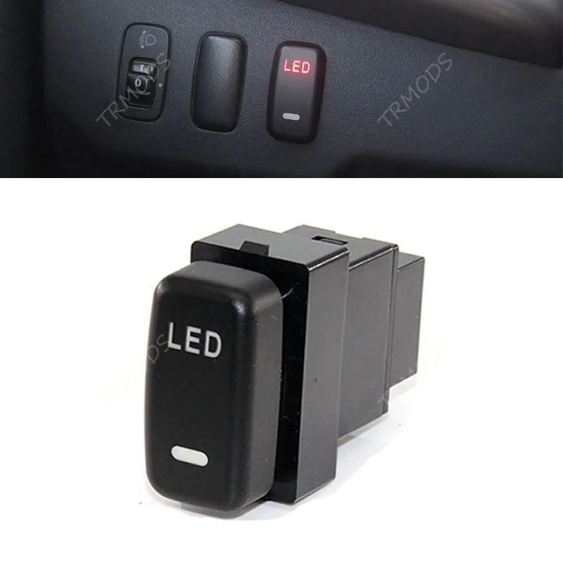 RED LED Key Spotlights Radar parking sensor Power Supply Switch Button ...