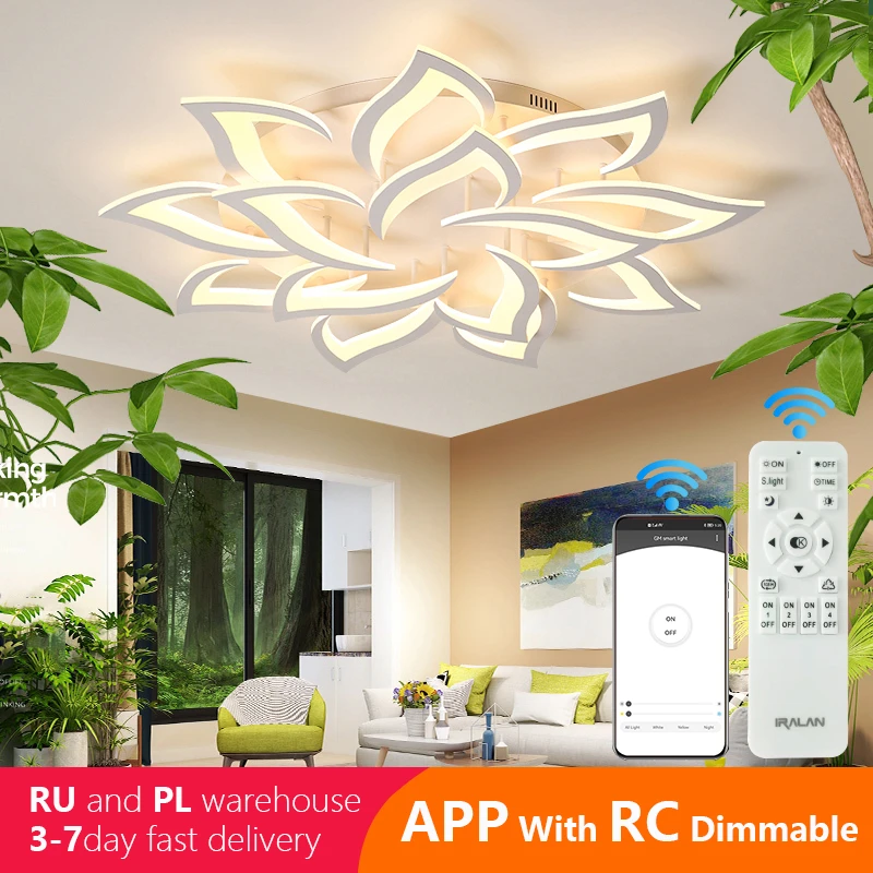 New led Chandelier For Living Room Bedroom Home chandelier by sala ...
