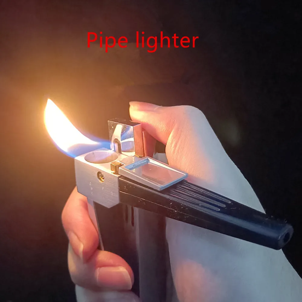 Portable Pipe Lighter Built-in Pipe Stand Refillable Butane Window ...