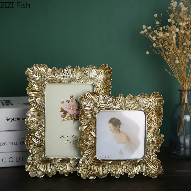Nordic-Vintage-Home-Photo-Frame-Family-Portrait-Nightstand-Golden-Palm ...