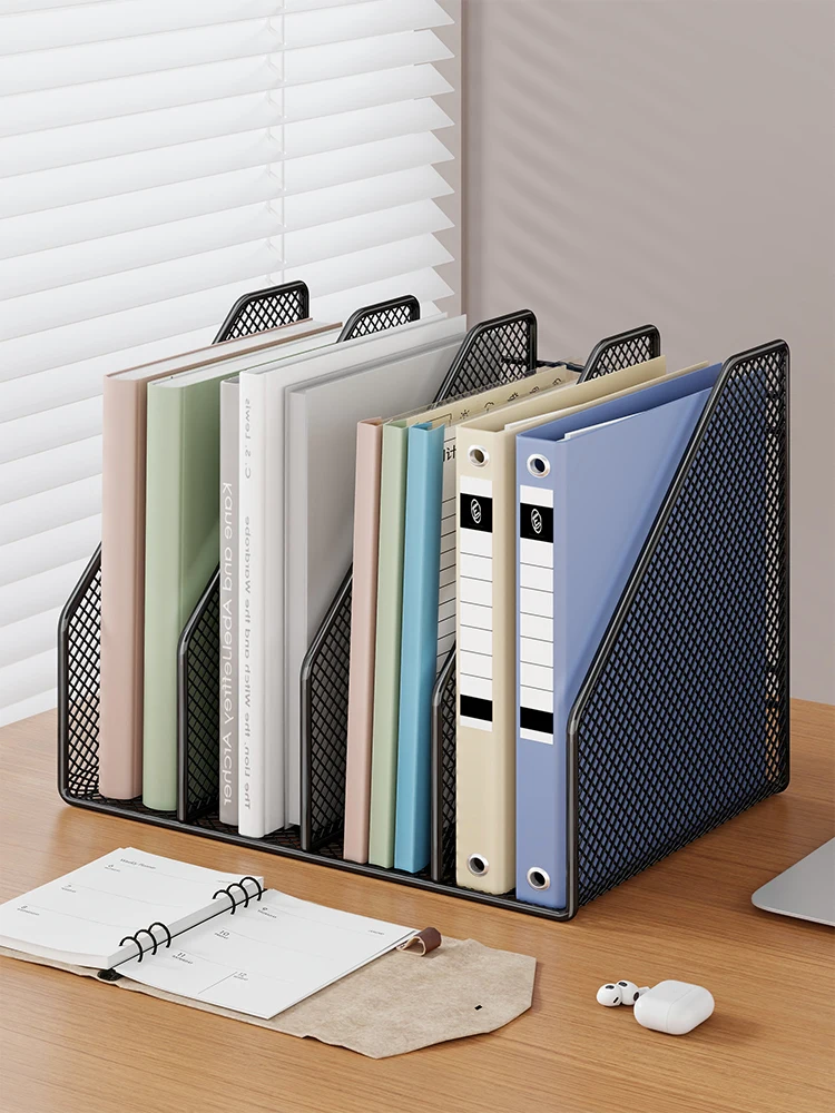 Office Desktop Document Storage Ra A4 Paper File Organizer Stand Multi ...