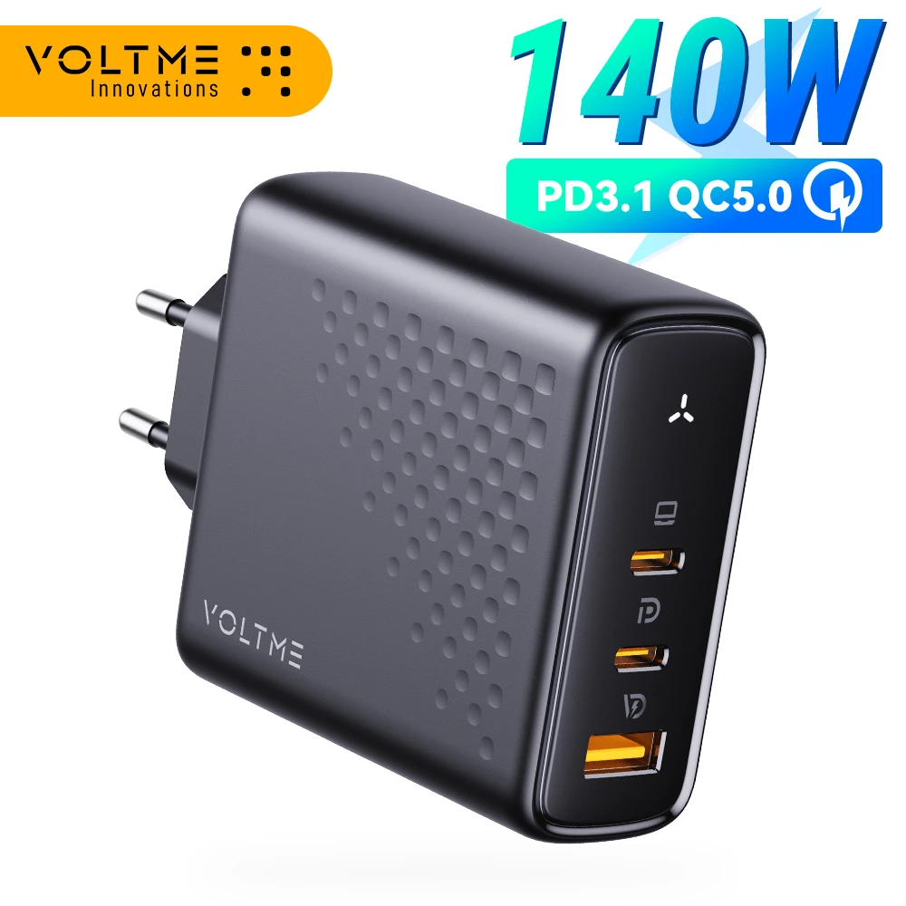 Voltme Gan Charger 140w Usb Type C Pd3.1 Fast Charge For Macbook Pro 16 ...
