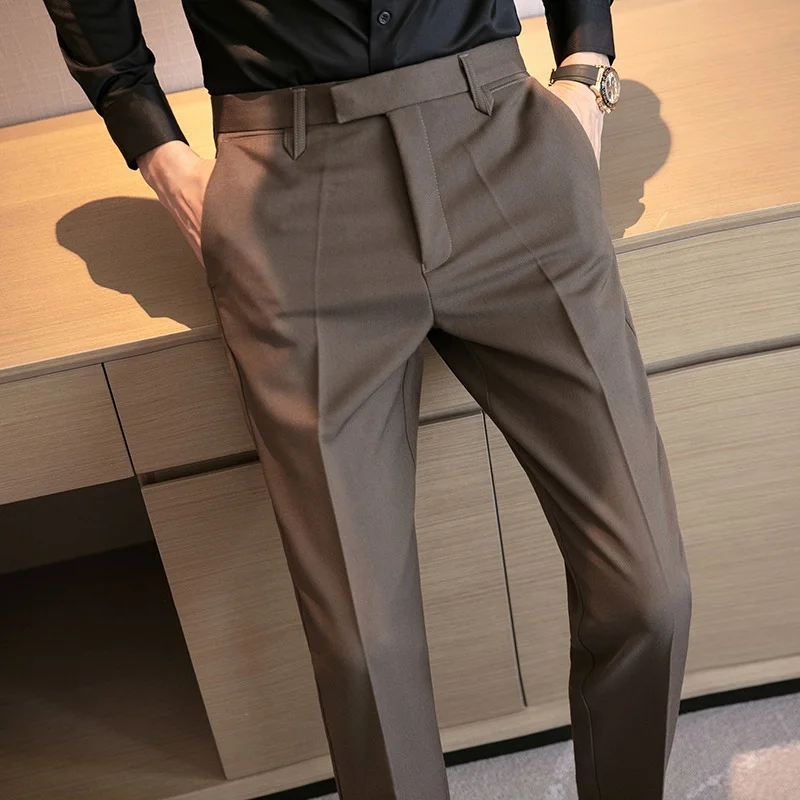 1960s-British-Style-Men-Business-Formal-Pants-High-Waist-Design-Casual ...