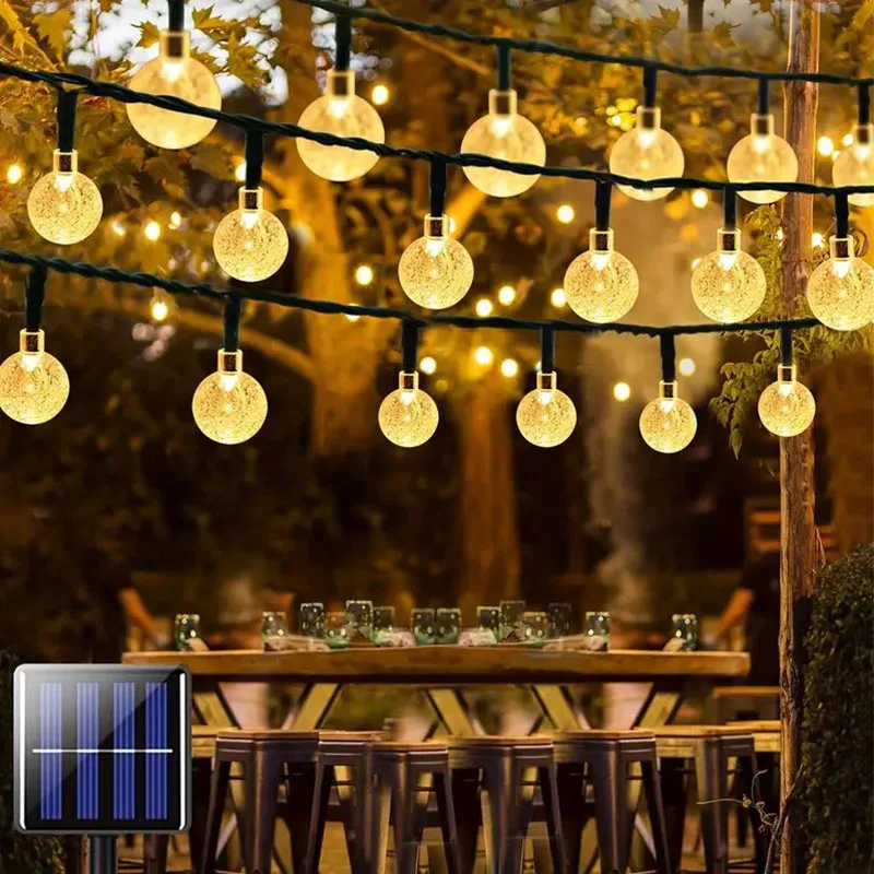 Solar-Power-LED-String-Light-Crystal-Bubble-Balls-Lamp-Outdoor ...