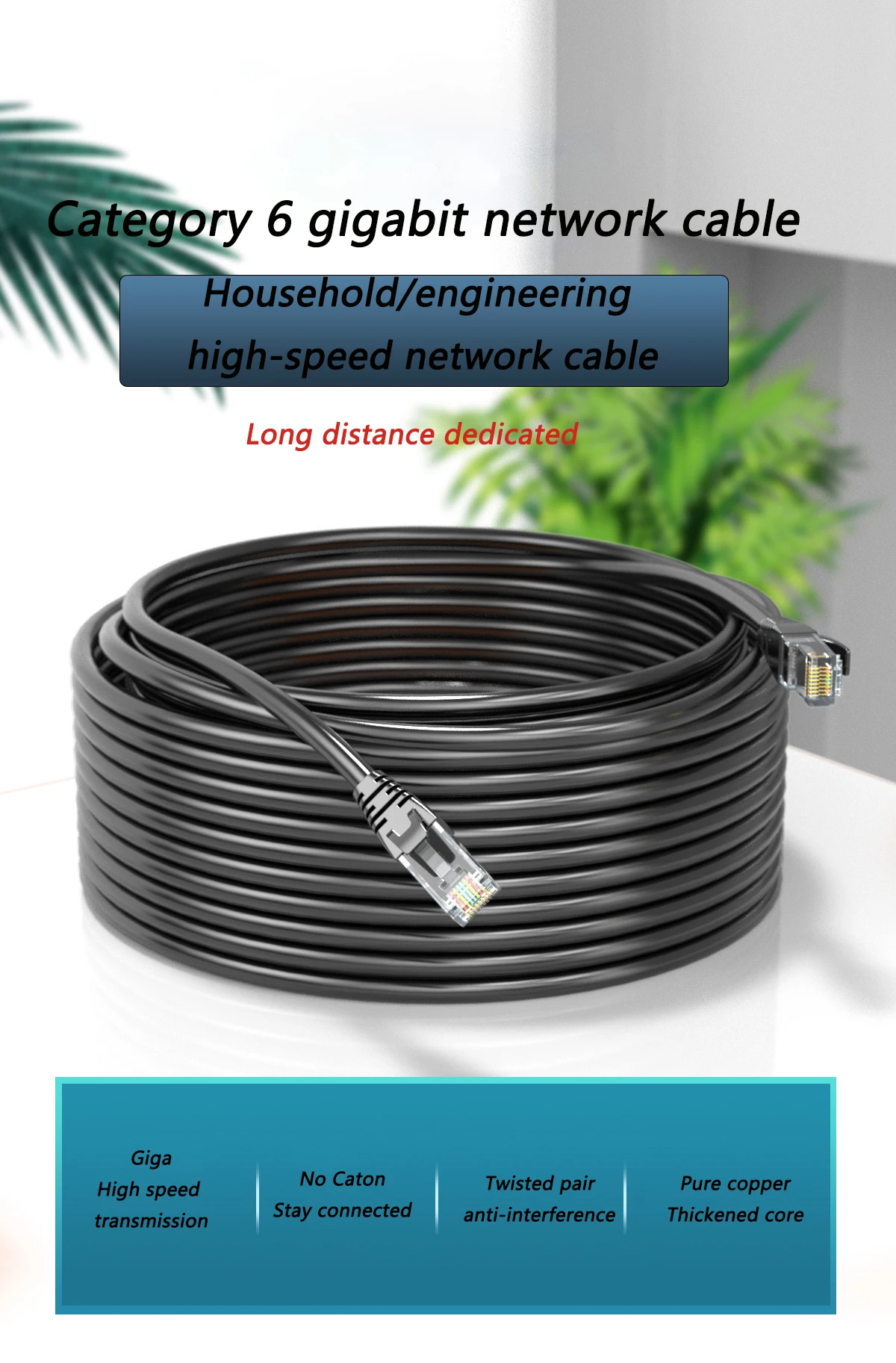 30m-cabo-ethernet-1000mbps-cat-6-rede-lan-cabo-utp-gigabit-fio-de-rede ...