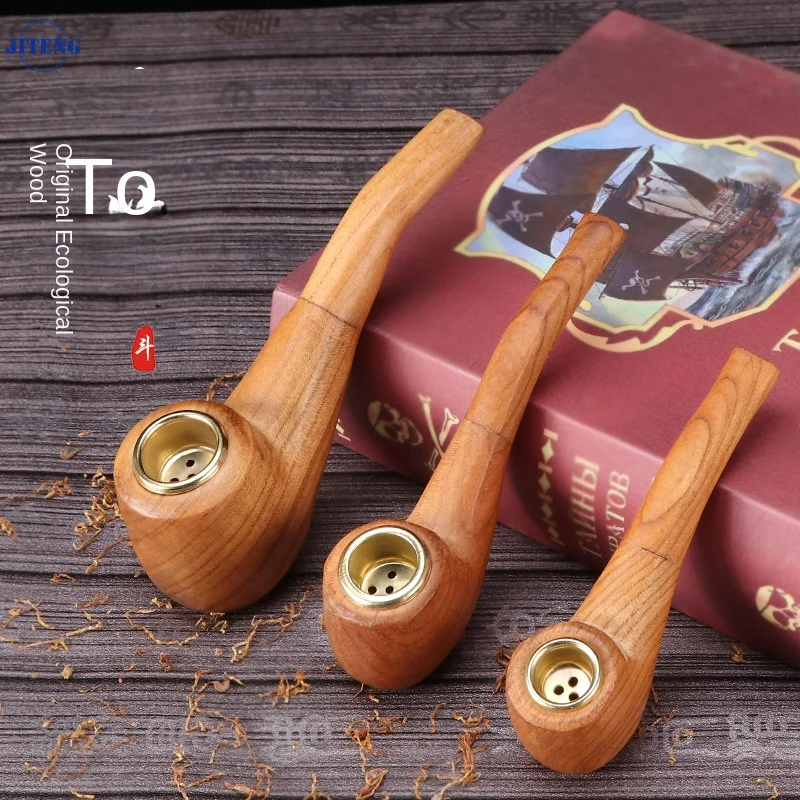 Solid-Wood-Classic-Pipe-Smoking-High-Quality-New-Design-Wood-Tobacco ...