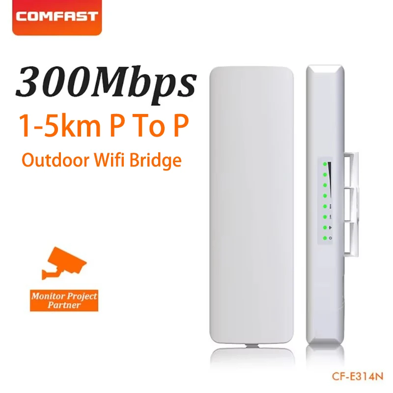COMFAST 3-5KM Outdoor WiFi Bridge Long Rang Network Monitoring CPE p to ...