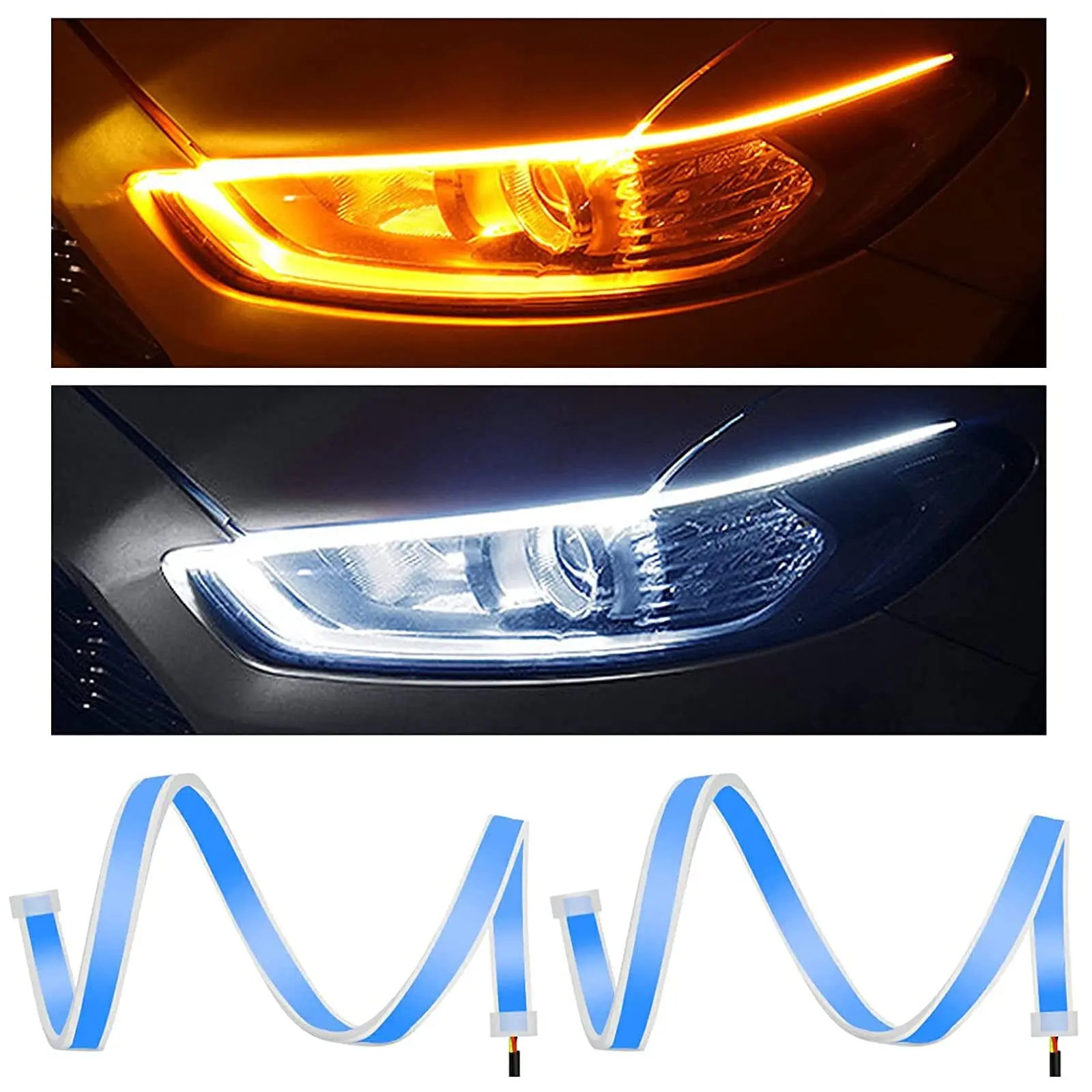 Daytime Running Light Flexible Soft Tube Guide Car Led For Citroen C5 ...
