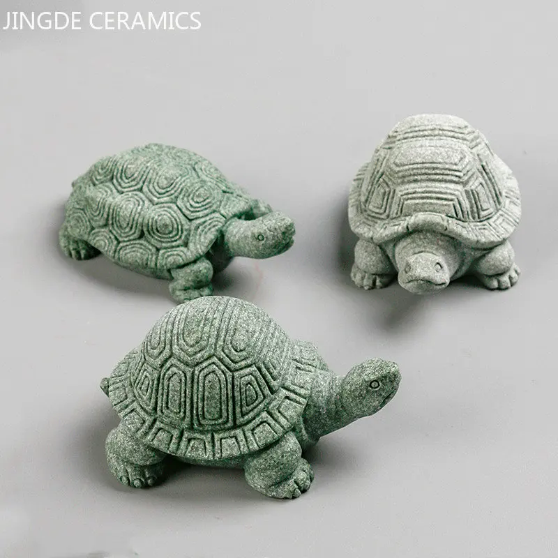 Stone-Sculpture-Tea-Pet-Handmade-Turtle-Model-Ornaments-Office-Desktop ...