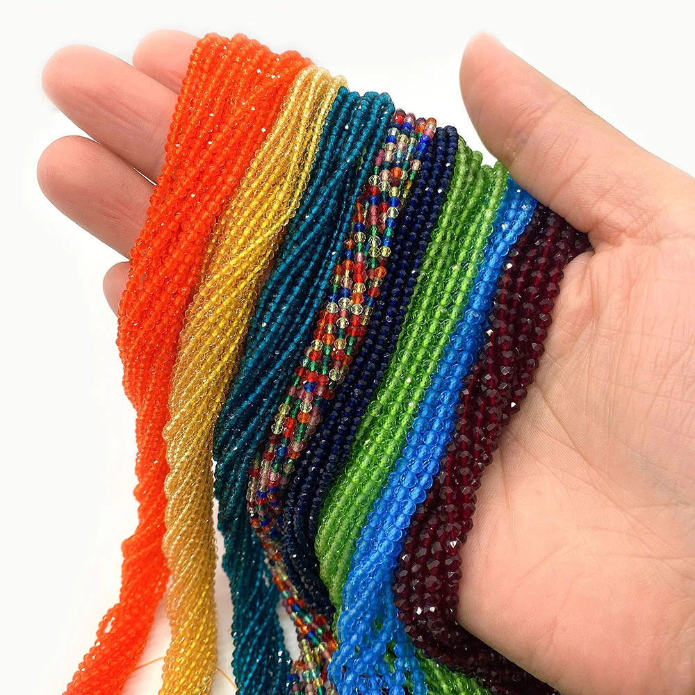 Faceted Beads Glass Spinel Mixed Colors Artificial Crystal Beads for ...