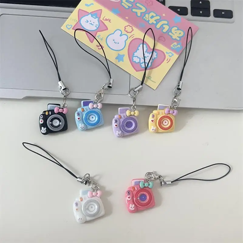 Cartoon Camera Lanyard Keychain For Women Phone Case Decoration Cute ...