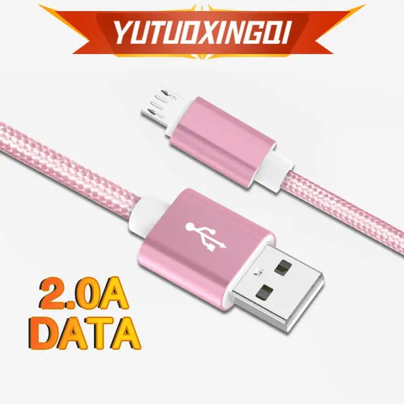 Micro-USB-Charger-Nylon-Braided-Data-Cable-Android-Phone-Quick-Charge ...