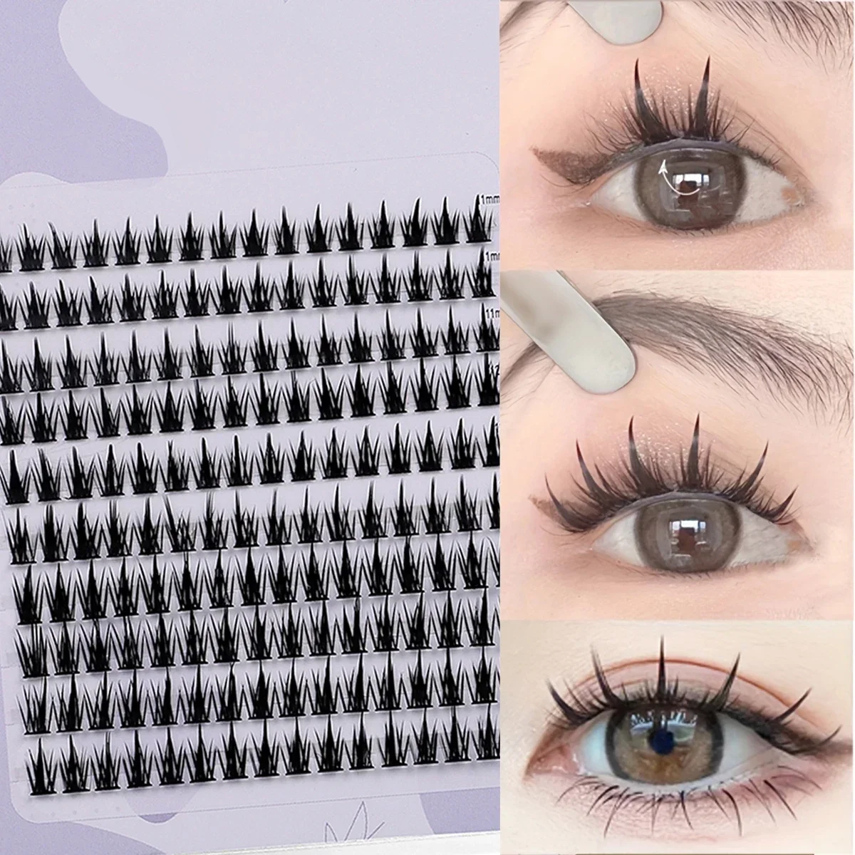 160 Rows Cluster Lashes Faux Mink Eyelashes Cluster Natural Eyelash ...