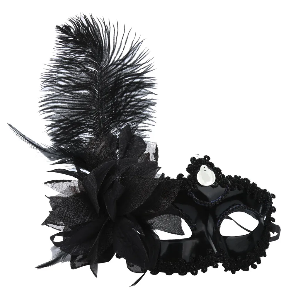 Masked-Feather-Mask-Black-Sexy-Ball-Mask-Lace-Halloween-Hollow-Ball ...