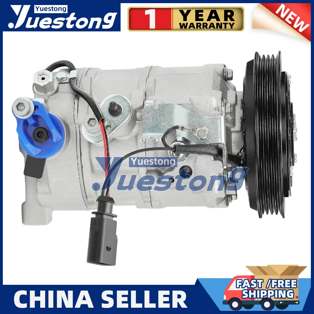 AC Compressor w 4-Groove Pulley for Audi A6 Quattro A7 Sportback Q7 Q8 S4 Porsche Macan ...