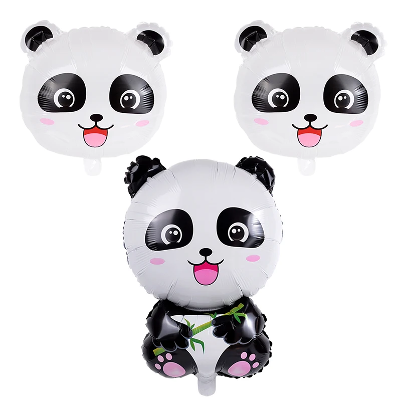 1/2Pcs Dos Desenhos Animados Panda Foil Ballon Party Decor Animals ...