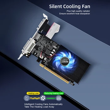 JINGSHA-GT730 Placa gráfica, 4GB, GDDR3, Memória 128 bits, 700MHz, Core Frequency, Compatível ...