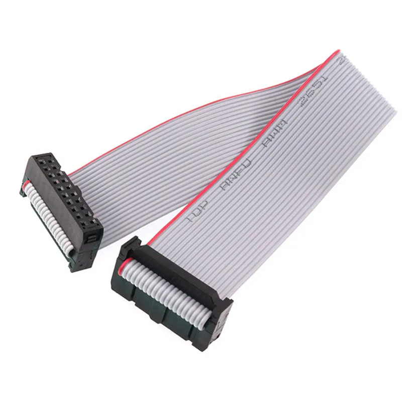 JTAG AVR 다운로드 케이블 와이어 커넥터, 회색 플랫 리본 데이터 케이블, FC 20P 20 핀, 2.54mm 피치, 20cm, 10 개|cable wire ...