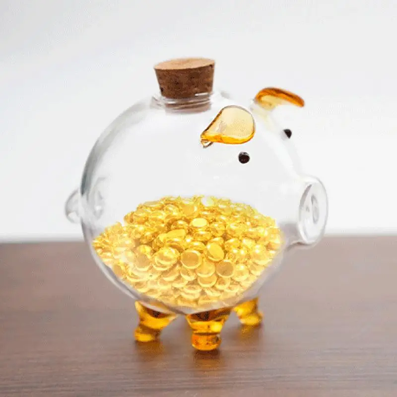 Pig-Piggy-Bank-Money-Boxes-Coin-Saving-Box-Cute-Transparent-Glass ...