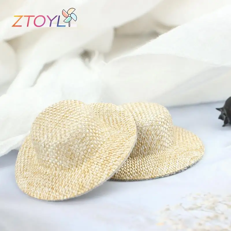 Hot 2pcs 1/12 Scale Dollhouse Miniature Straw Hat Mini Doll Hat Doll ...