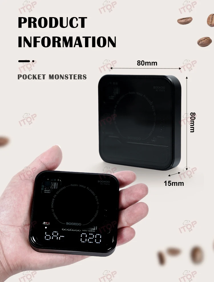 IT-BKEM\IT-BKCS Mini Bluetooth Coffee Scale Espresso Extraction Scale ...