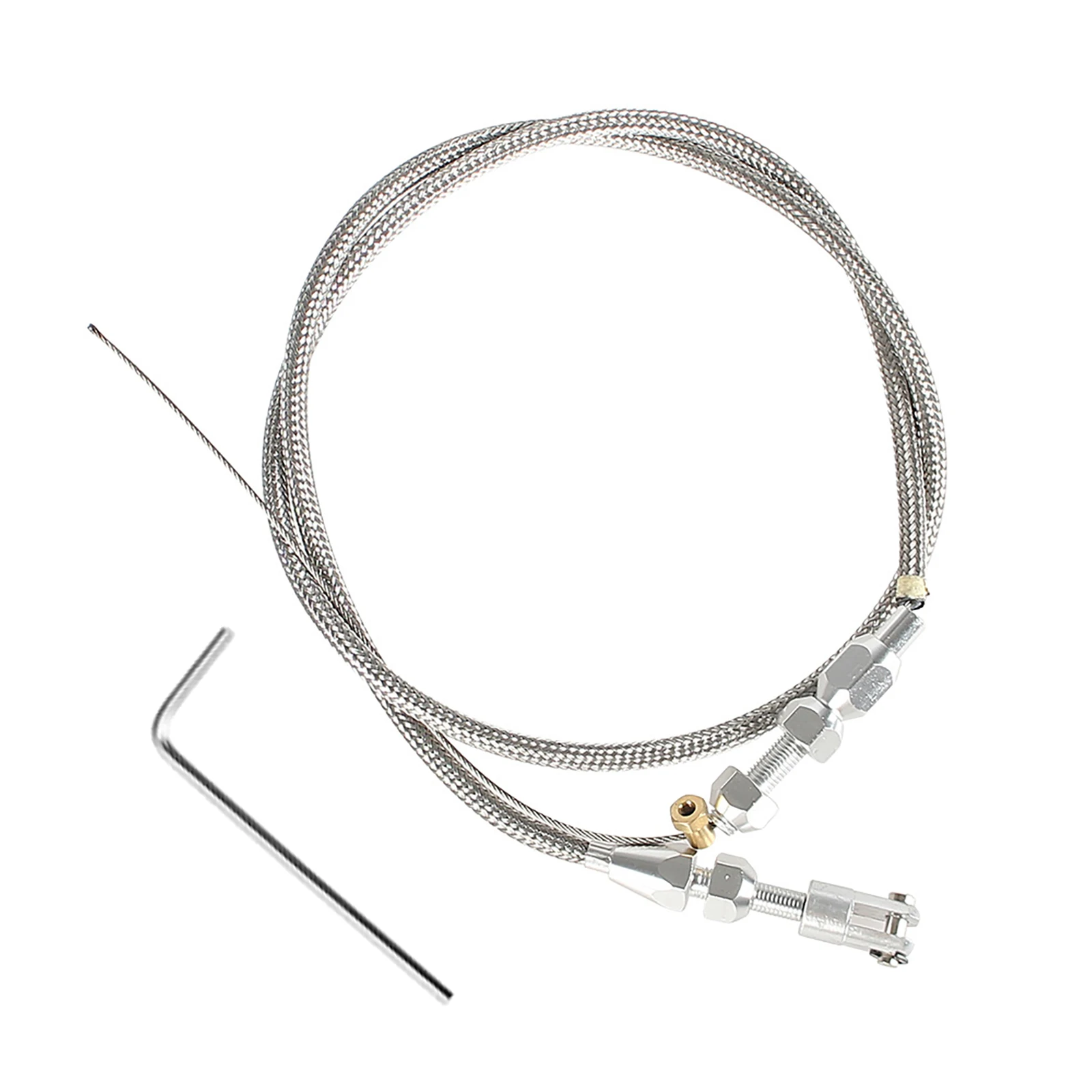 36-Stainless-Steel-Braided-Engine-Throttle-Gas-Cable-Kit-For-Chevrolet ...