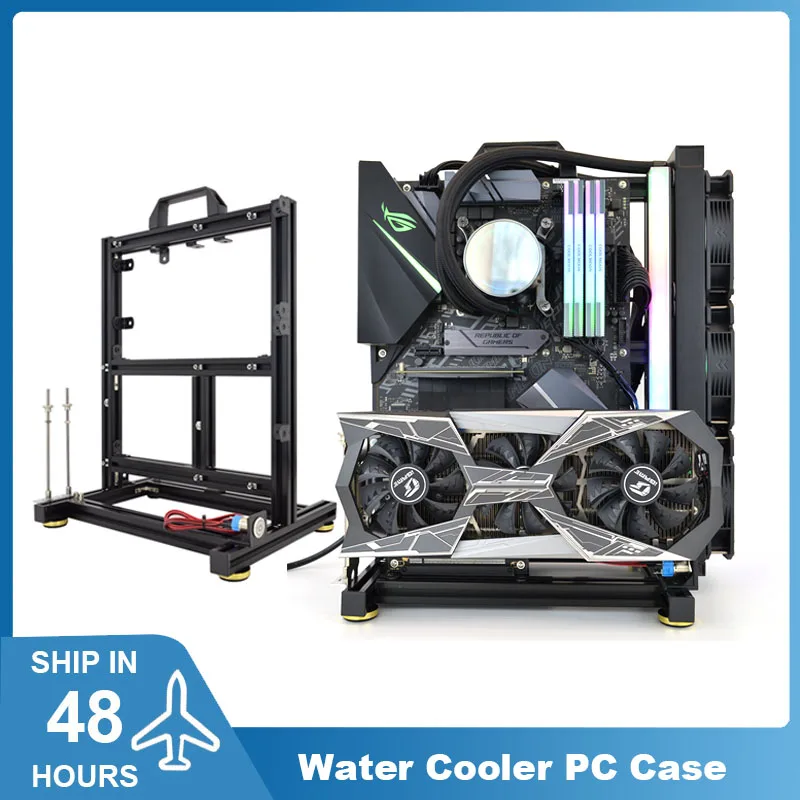 Mini ITX Gamer Gabinete MATX Computador Aberto Case Quadro DIY Criativo ...