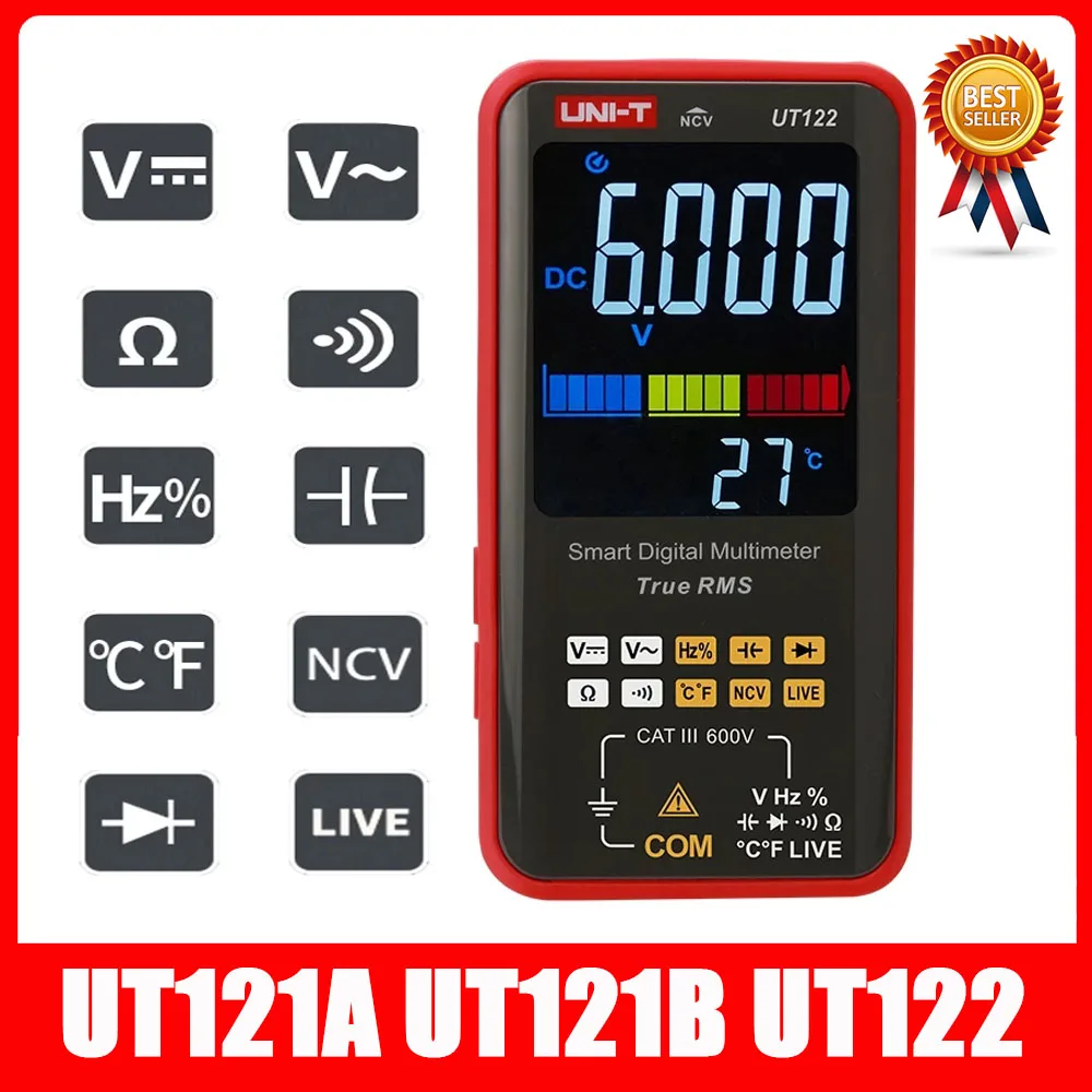 UNI-T-UT121A-UT121B-UT122-Smart-Digital-Multimeter-True-RMS-Voltage ...