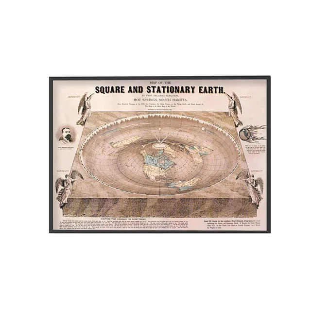 Flat Earth Map Map Of The Square And Stationary Earth -Orlando Ferguson ...