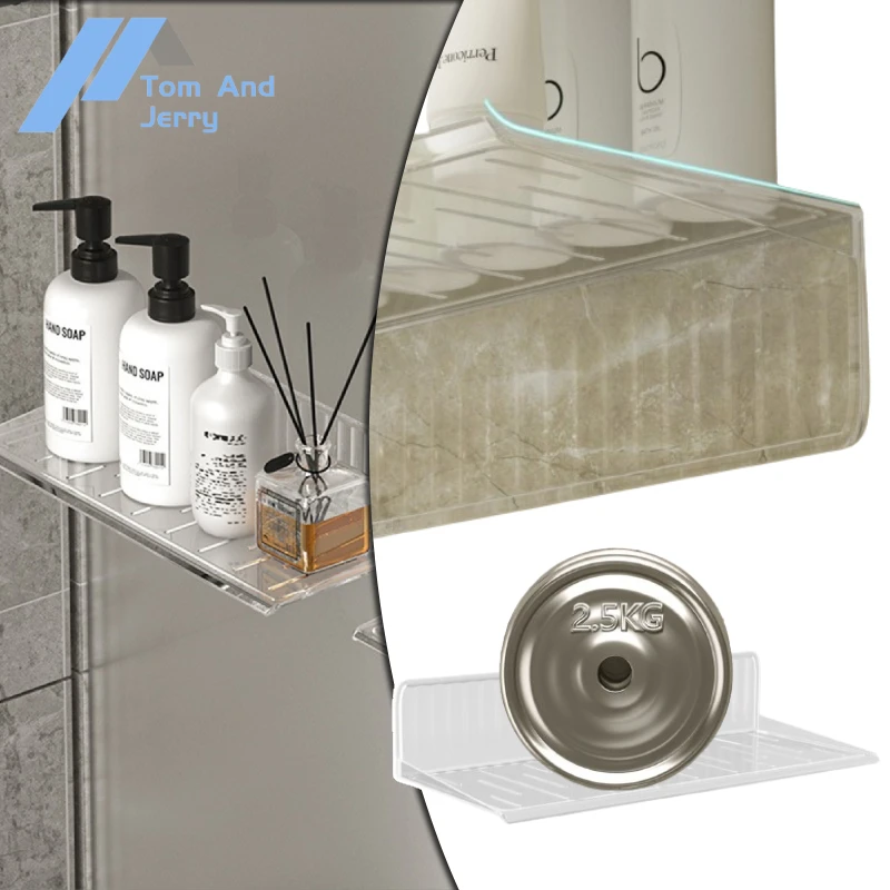 Toilet-Storage-Rack-Transparent-Plastic-Wall-Mounted-Type-Bathroom ...