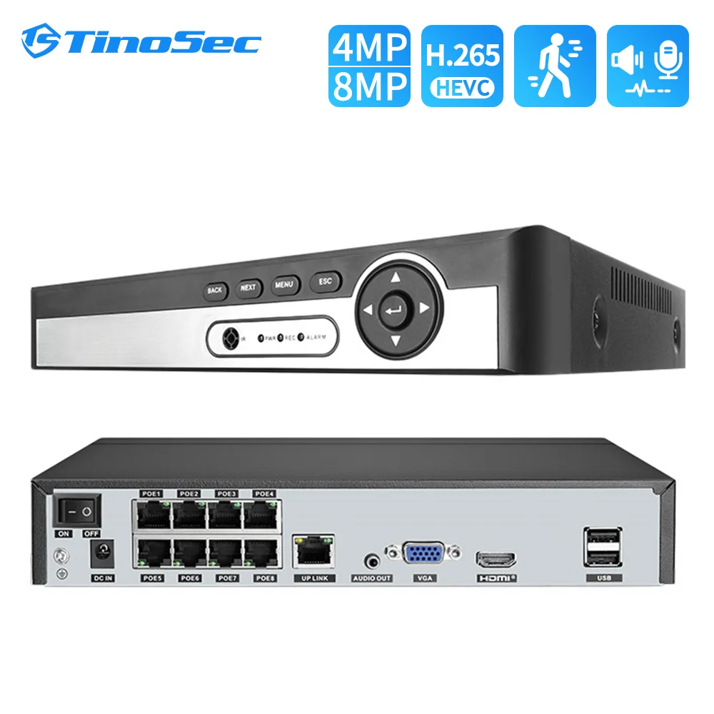 TinoSec-8CH-4K-PoE-NVR-H-265-8MP-5MP-4MP-Network-Video-Recorder-For ...