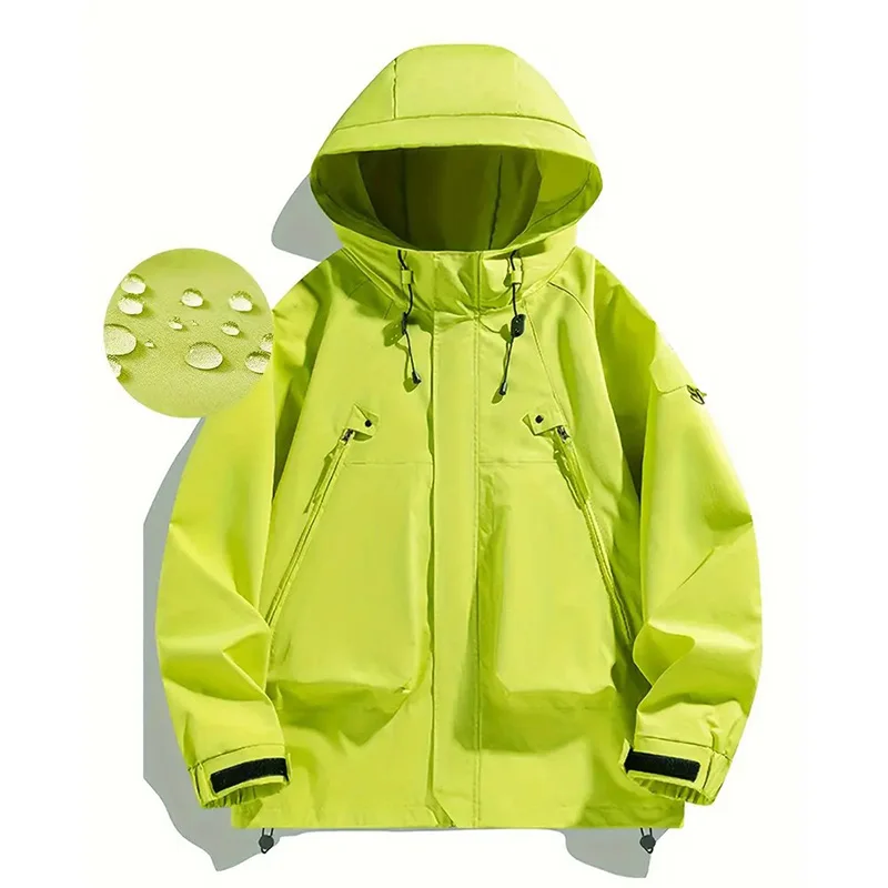 Men's Spring Waterproof Jacket Climbing Hiking Camping Windproof Coat ...